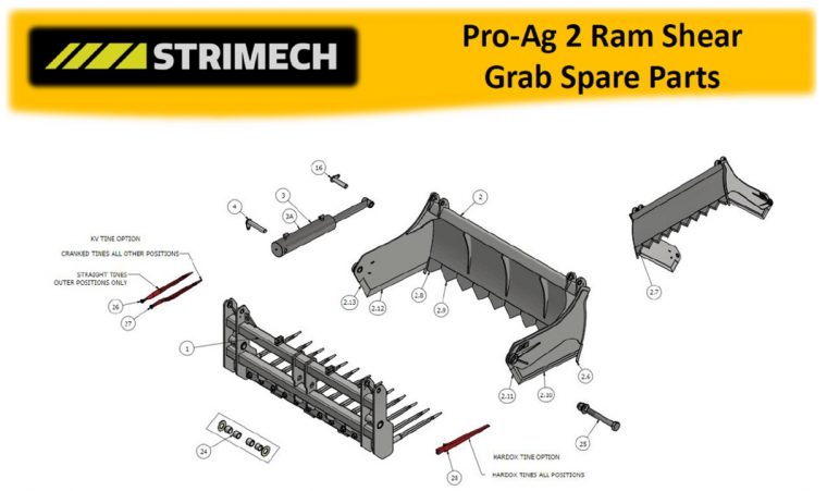 2 RAM SHEAR GRAB SPARE PARTS - Strimech Engineering